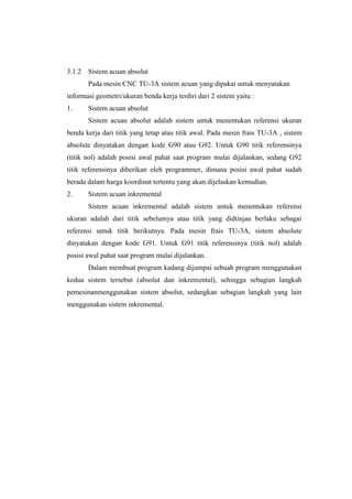 Bab III Metotologi Praktikum CNC TU 3A | PDF