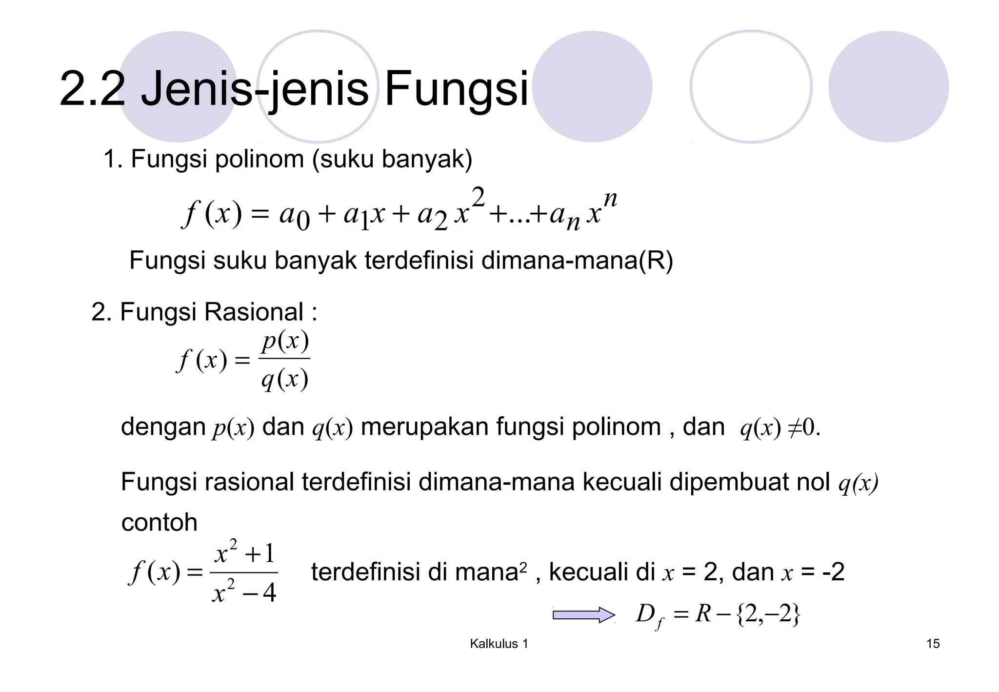Bab 2 Fungsi ( Kalkulus 1 ) | PPS