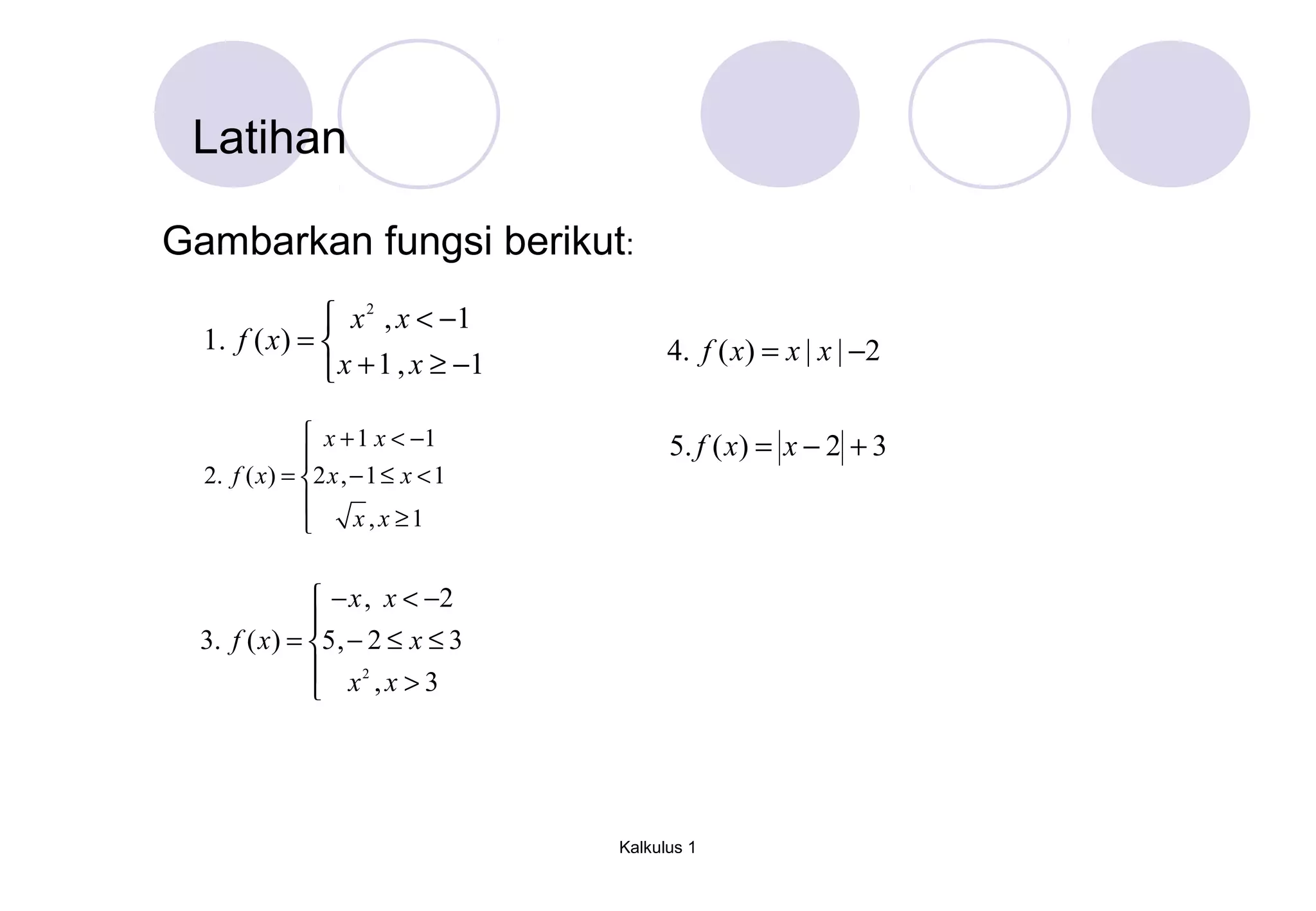 Bab 2 Fungsi ( Kalkulus 1 ) | PPS