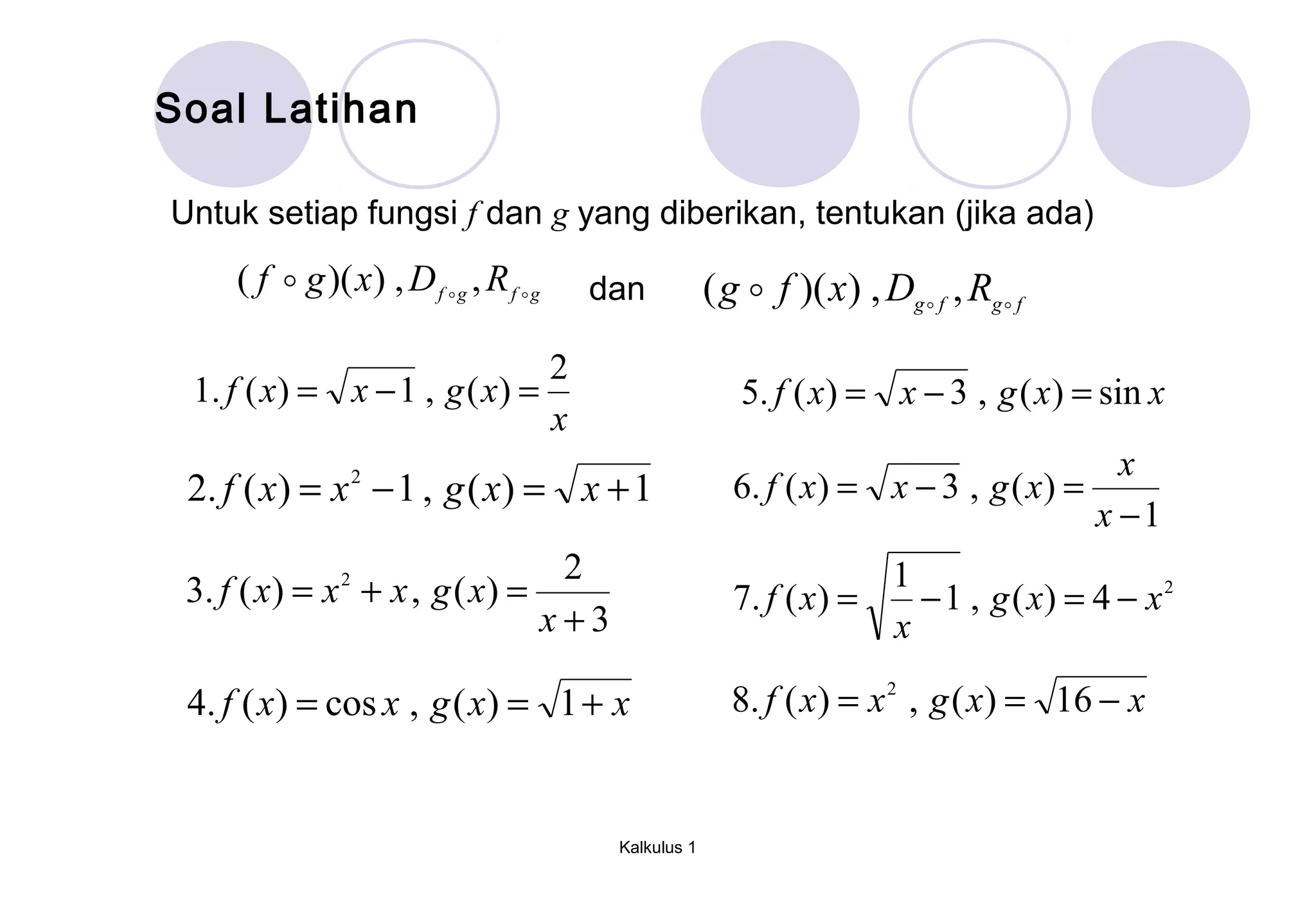 Bab 2 Fungsi ( Kalkulus 1 ) | PPS