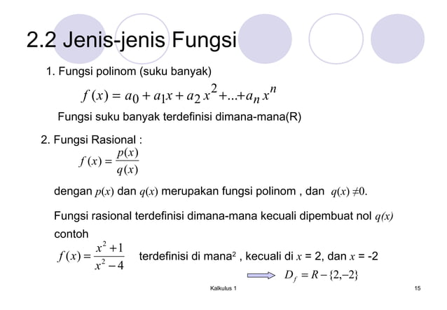 Bab 2 Fungsi ( Kalkulus 1 ) | PPS