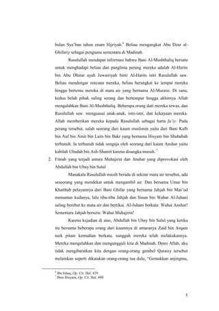 Sirah Nabawiyah: Sejarah Nabi Muhammad saw tahun 6 hijriyah | PDF