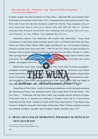 Orang Muna : Asala-Usul, Persebaran Dan Peranannya Dalam Membangun Peradaban Di Kepulauan Muna ...