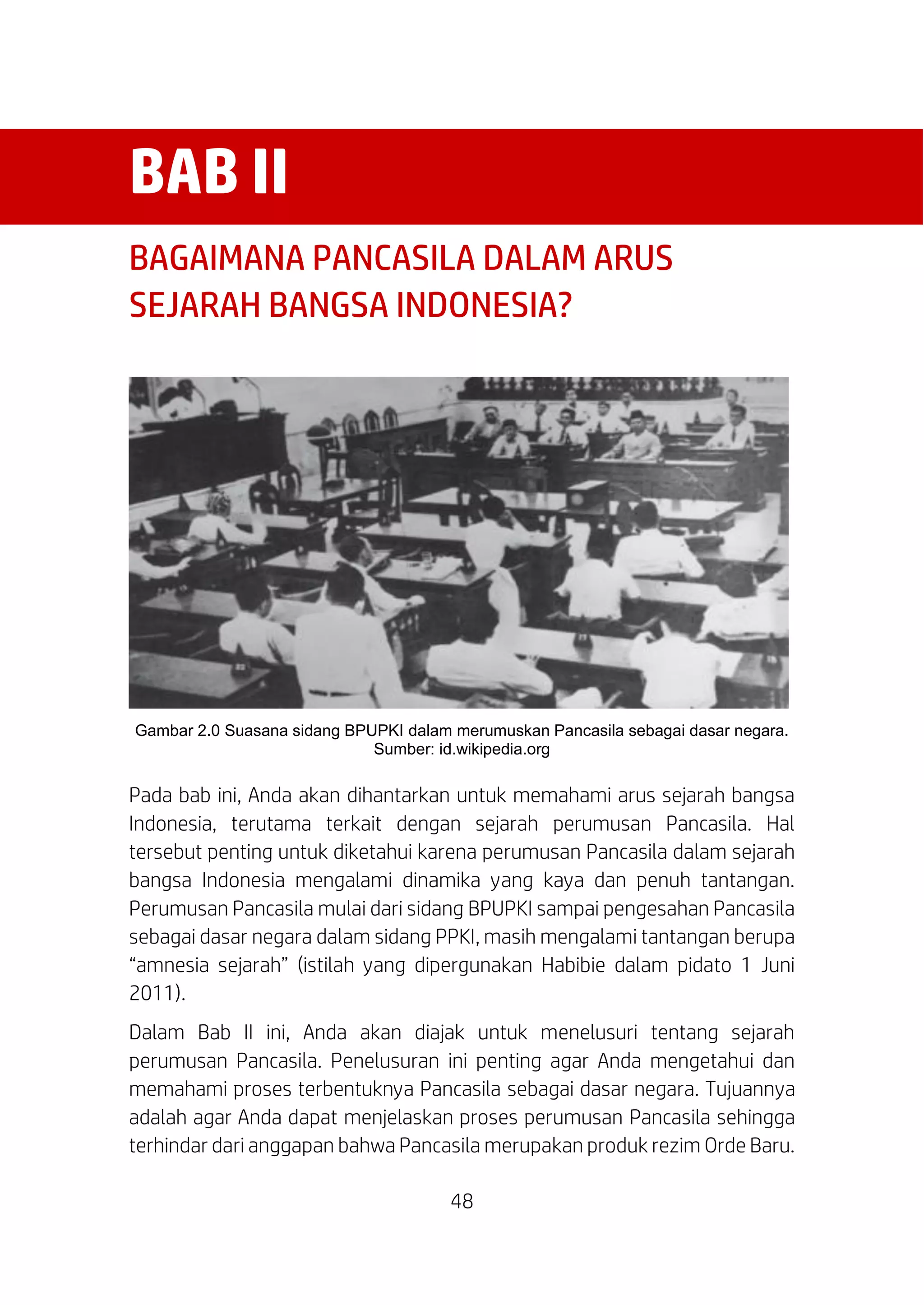 Bab ii pancasila dalam arus sejarah bangsa indonesia | PDF