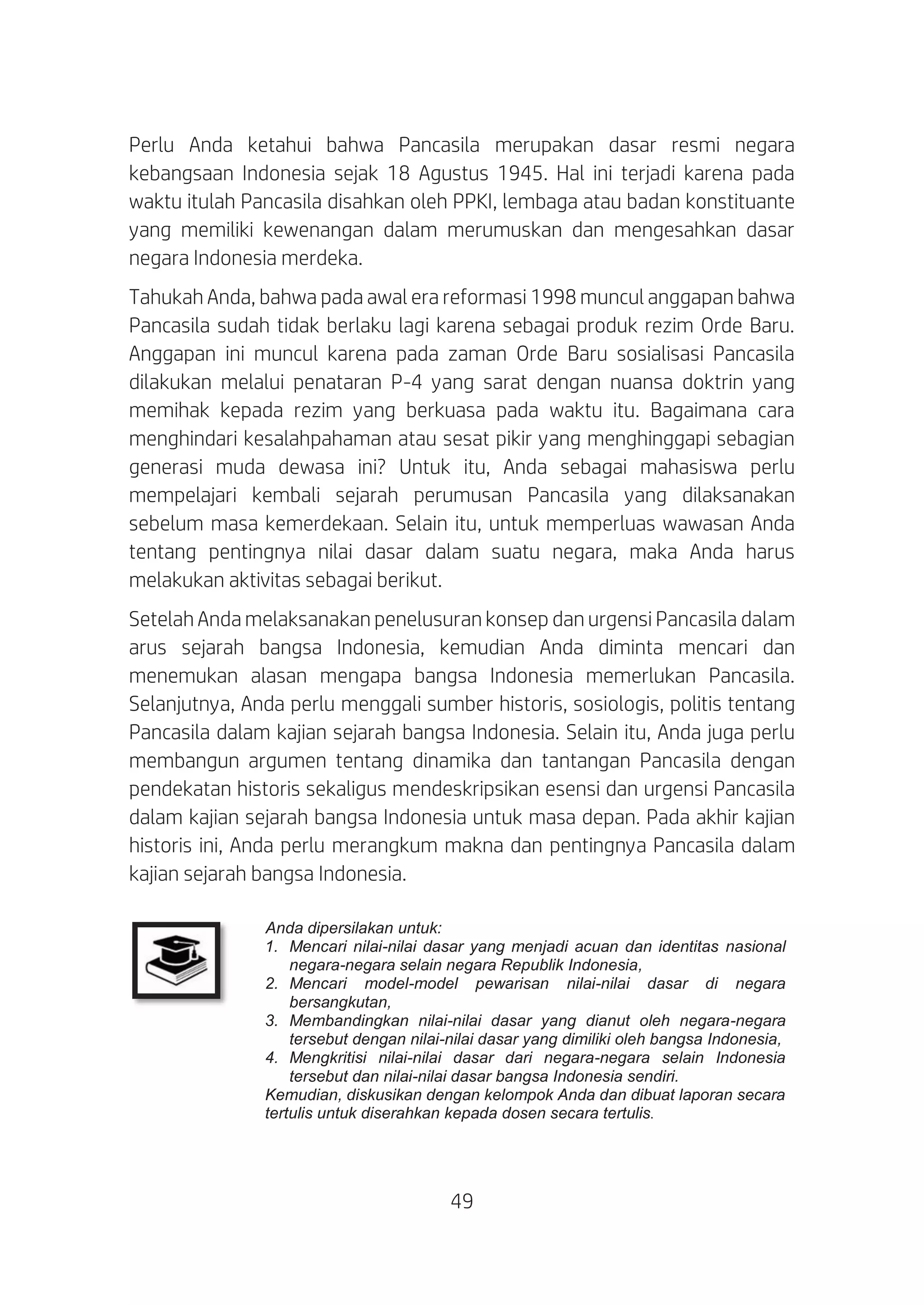 Bab ii pancasila dalam arus sejarah bangsa indonesia | PDF