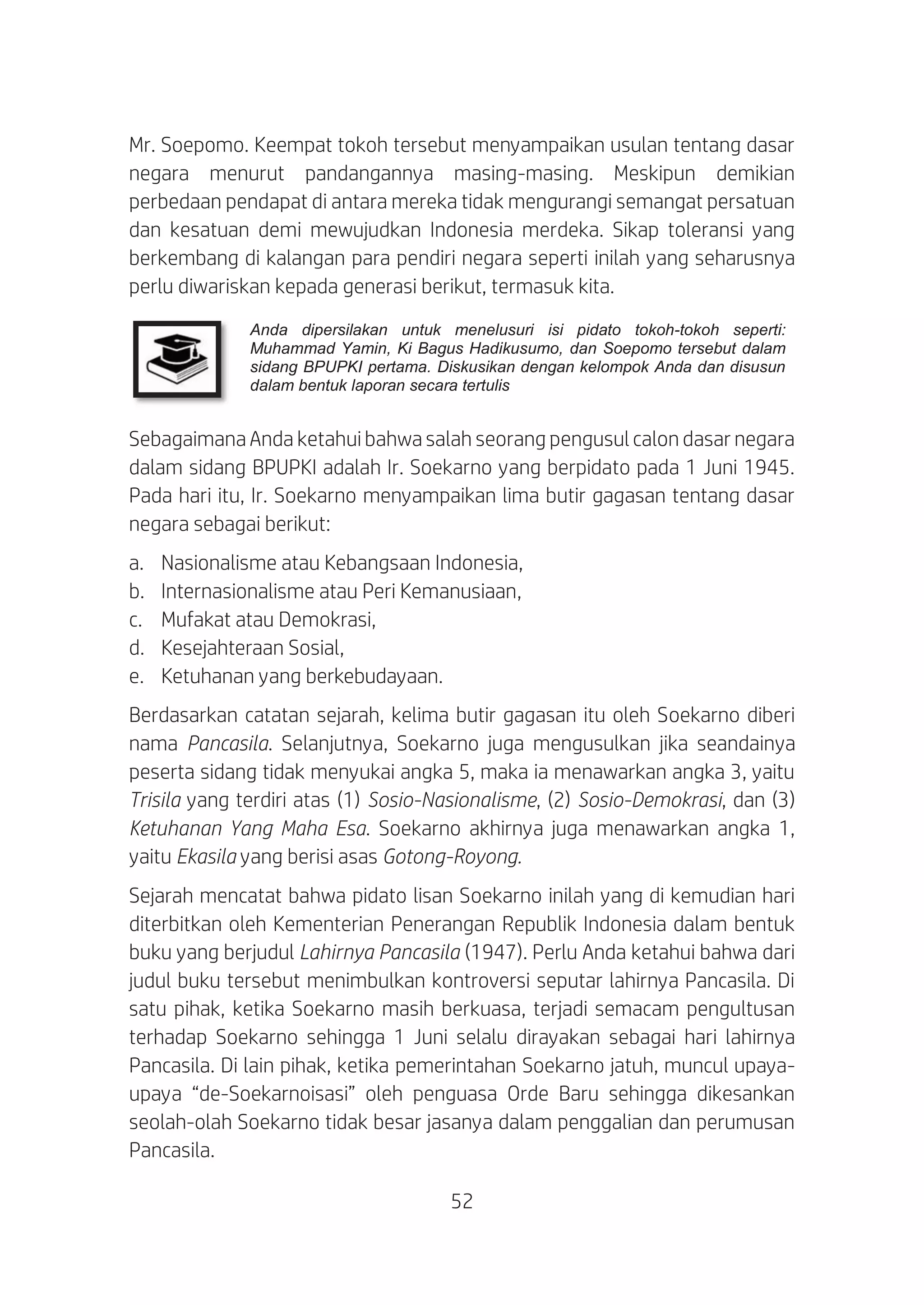 Bab ii pancasila dalam arus sejarah bangsa indonesia | PDF