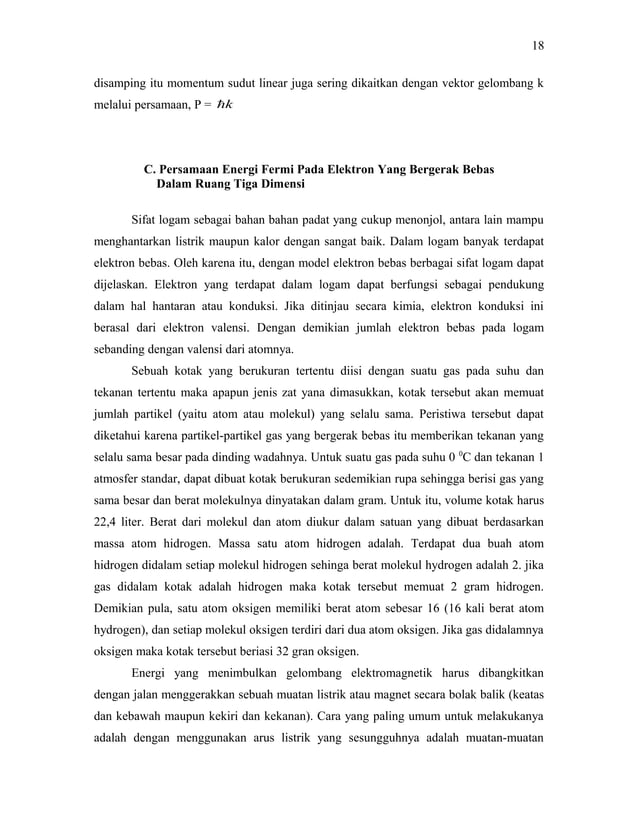 Bab ii pembahasan a. persamaan schrodinger pada gerak partikel b | DOC