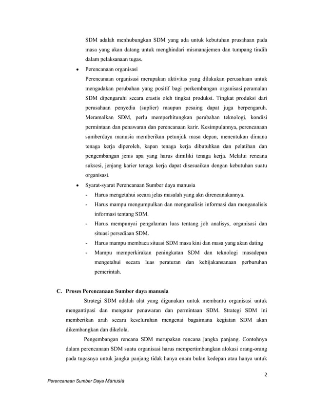 perencanaan SDM | PDF