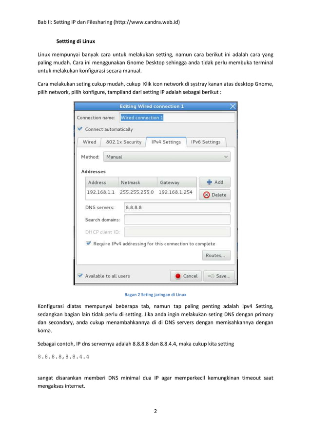Bab ii seting ip dan dhcp server | PDF