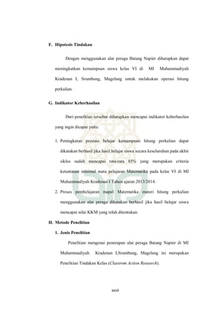 contoh PTK Matematika Kelas VI | PDF