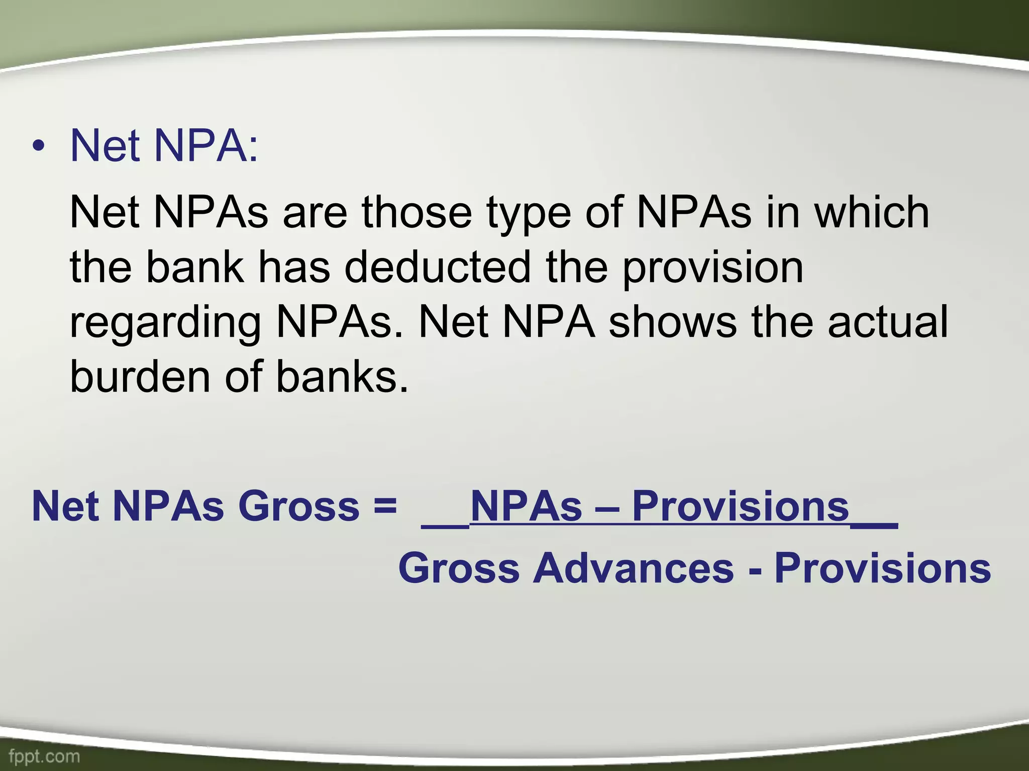 Non Performing Assets (NPA) | PPT