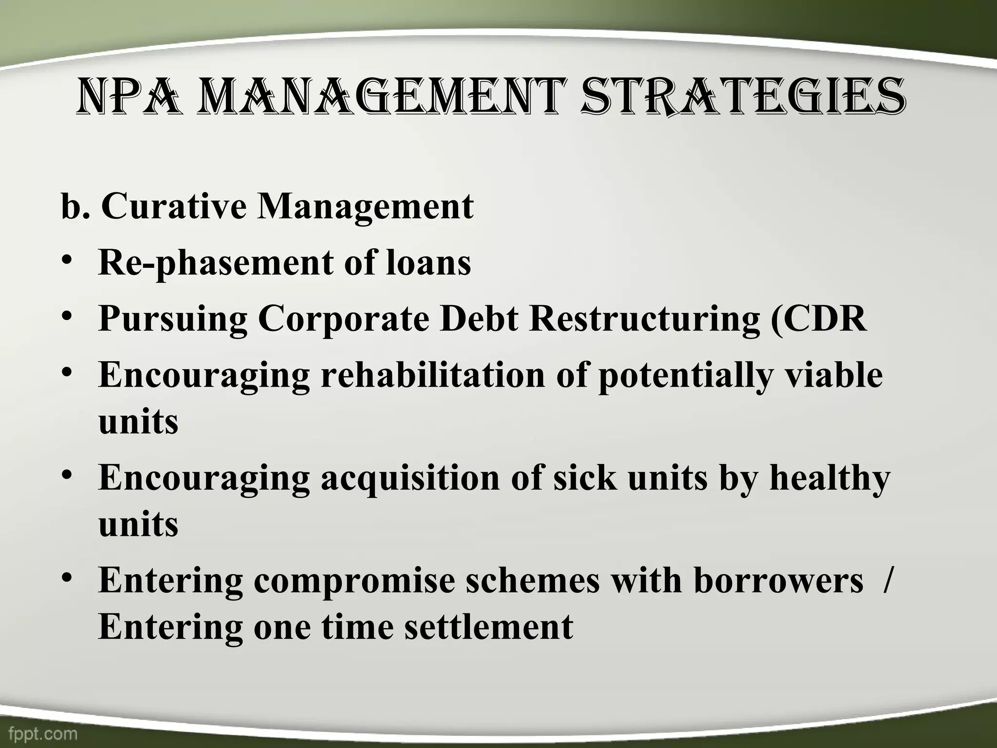 Non Performing Assets (NPA) | PPT