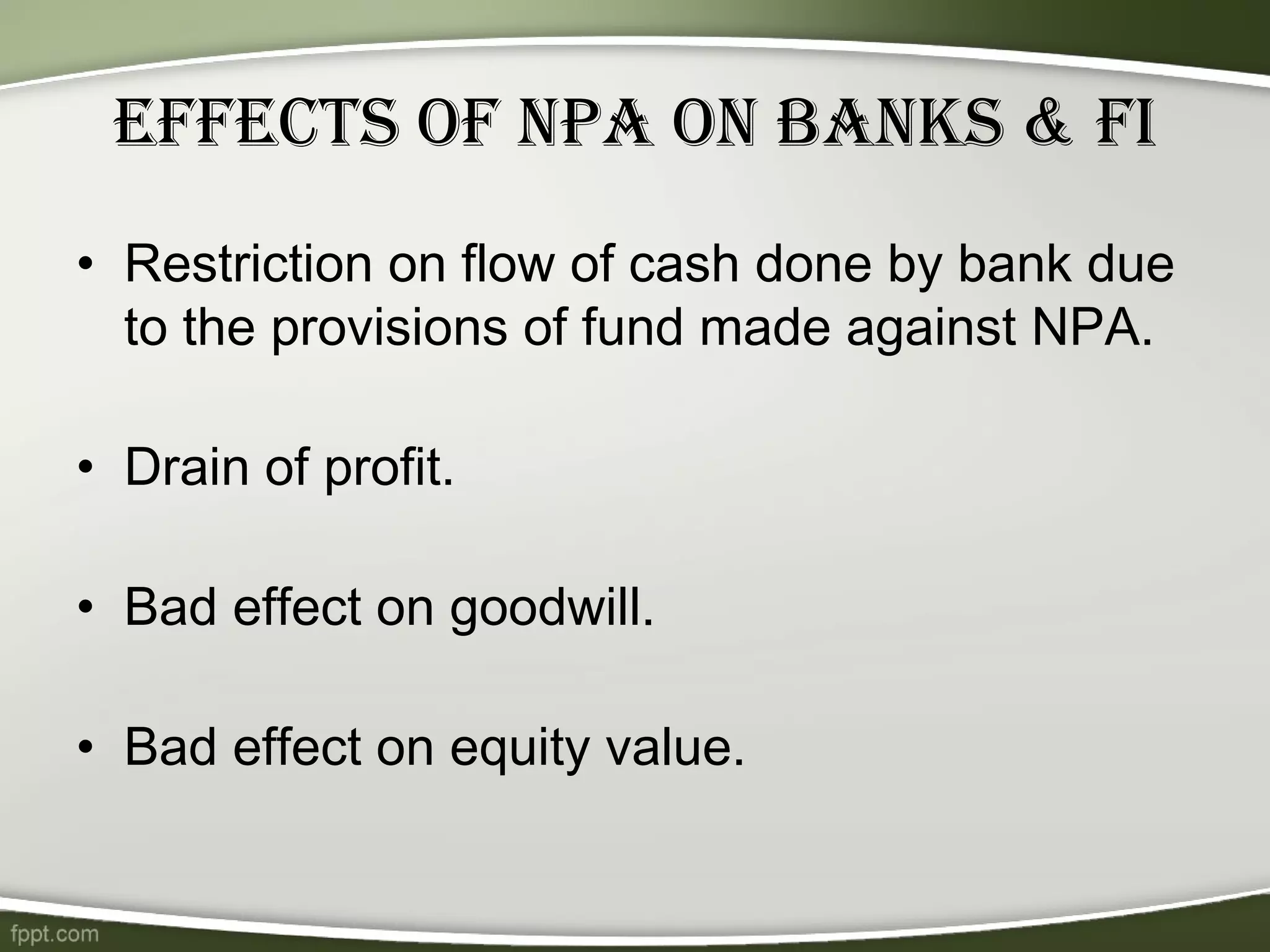 Non Performing Assets (NPA) | PPT