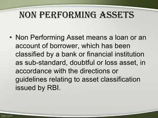Non Performing Assets (NPA) | PPT