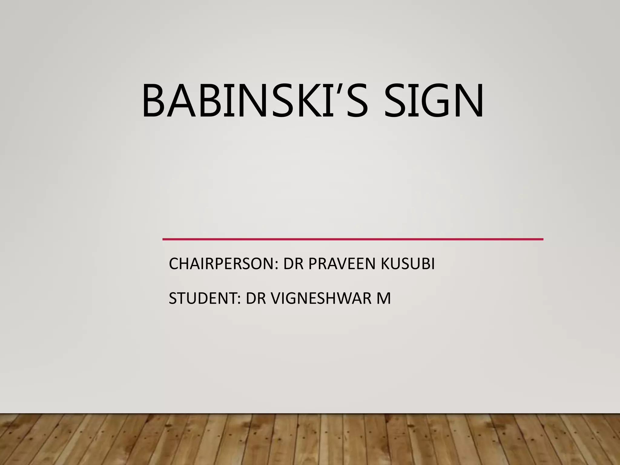 Babinski Sign | PPT