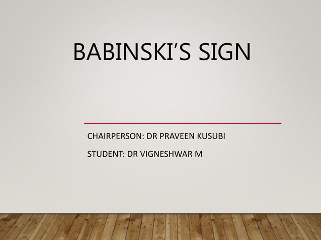 Babinski Sign | PPT