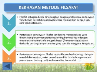 FILSAFAT ILMU PENGETAHUAN | PPTX