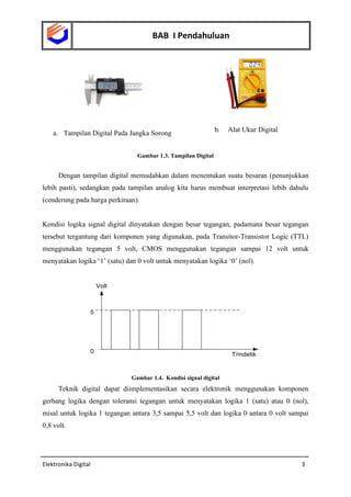 Bab I PENDAHULUAN .pdfteknik analog dan digital | PDF
