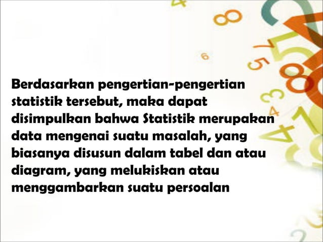 Pengertian Statistika dan Macam macam Data | PPT