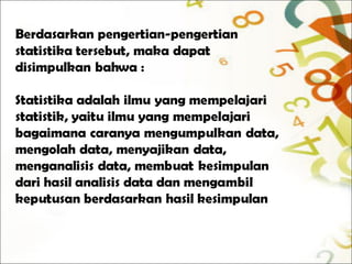 Pengertian Statistika dan Macam macam Data | PPT