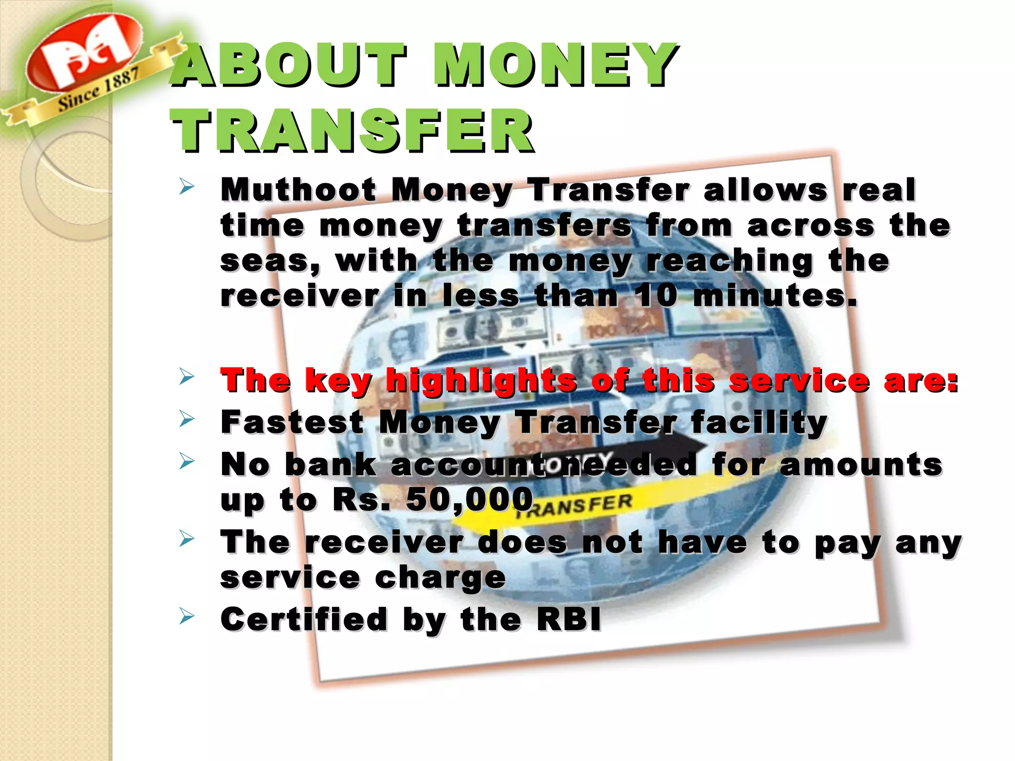 ppt on Muthoot finance | PPT
