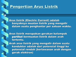 PRINSIP DASAR LISTRIK | PPTX