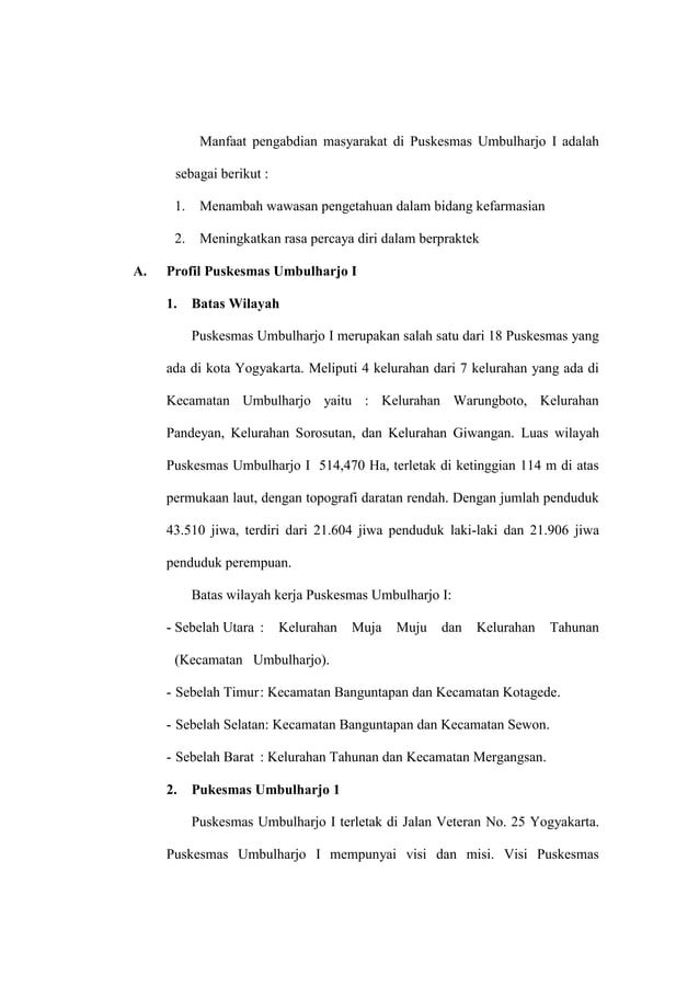 Bab i puskesmas uh1 edit | PDF