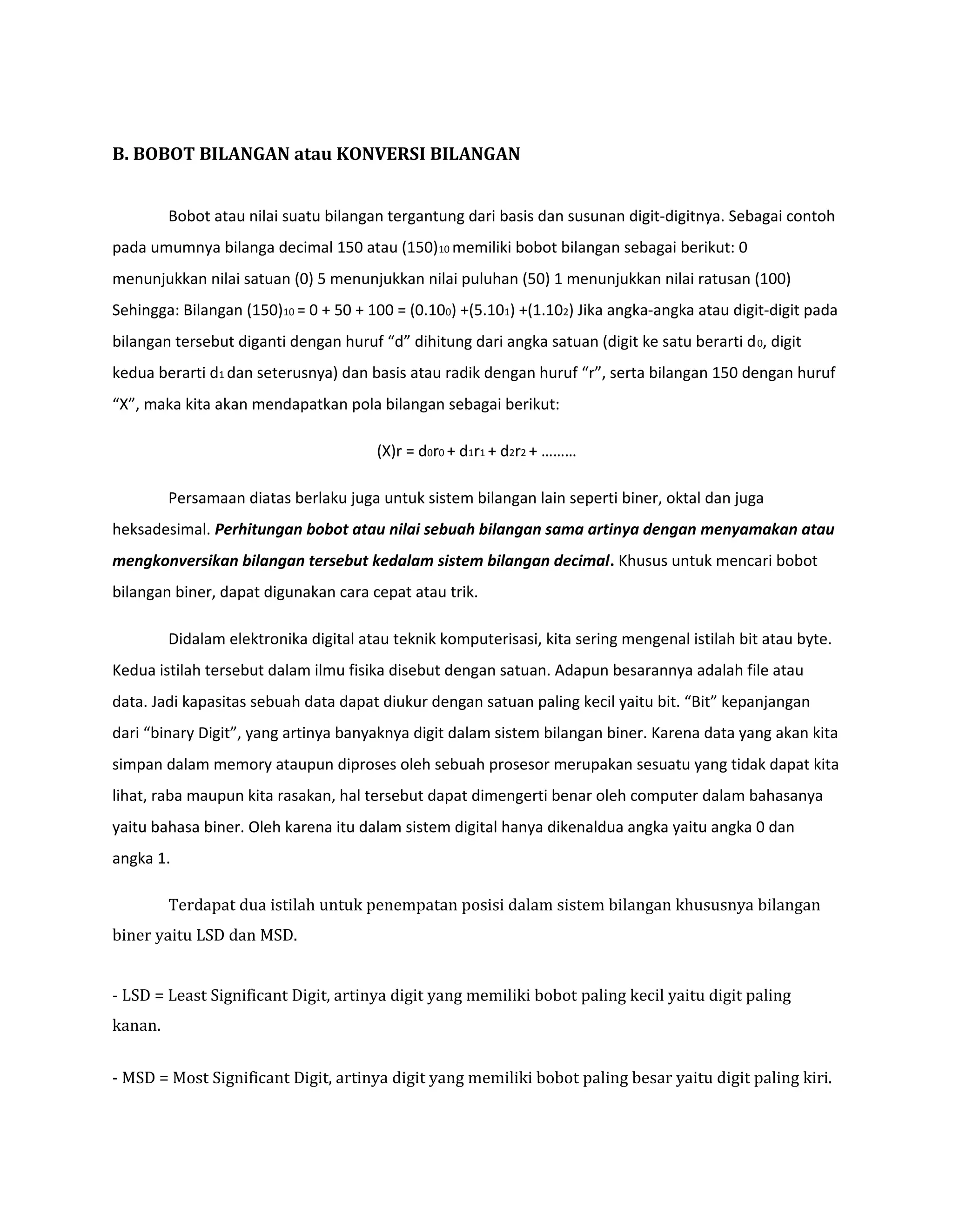 Bab 1 sistem bilangan word | DOC