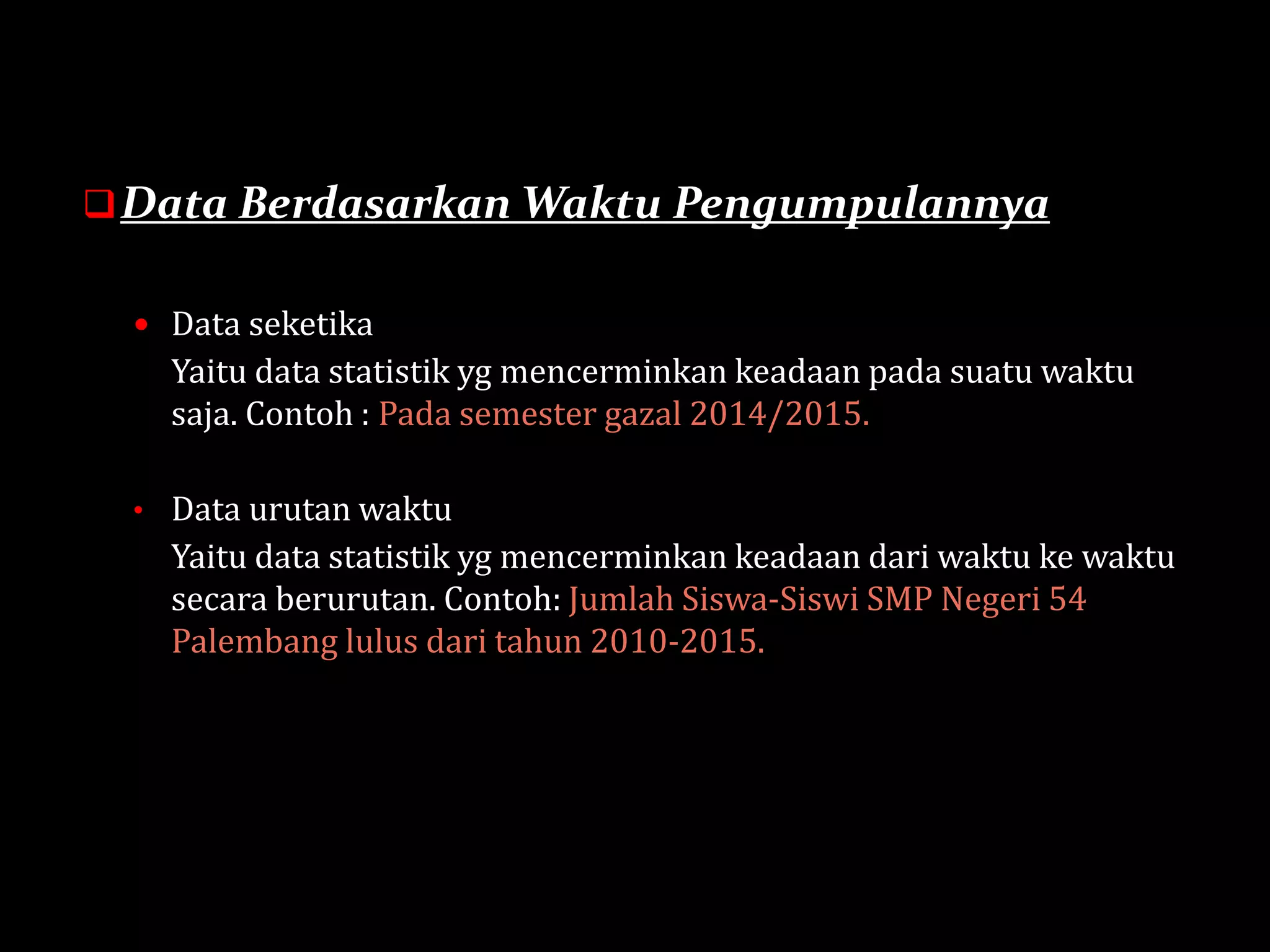 Bab i statistik,statistika, dan macam macam data | PPTX