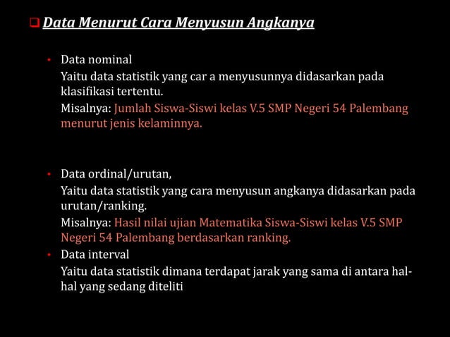 Bab i statistik,statistika, dan macam macam data | PPT