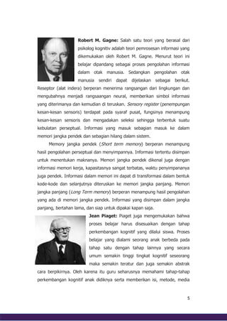 Teori belajar Kognitivisme, Behaviorisme, Humanisme, Dan ...