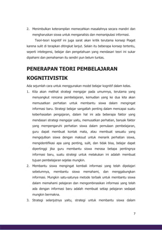 Teori belajar Kognitivisme, Behaviorisme, Humanisme, Dan ...