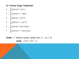 Bab 4. Turunan ( Kalkulus 1 ) | PPS