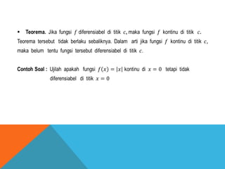 Bab 4. Turunan ( Kalkulus 1 ) | PPS
