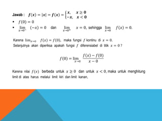 Bab 4. Turunan ( Kalkulus 1 ) | PPS