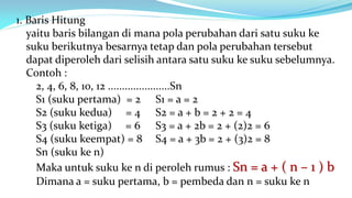 Bab iv baris dan deret | PPTX