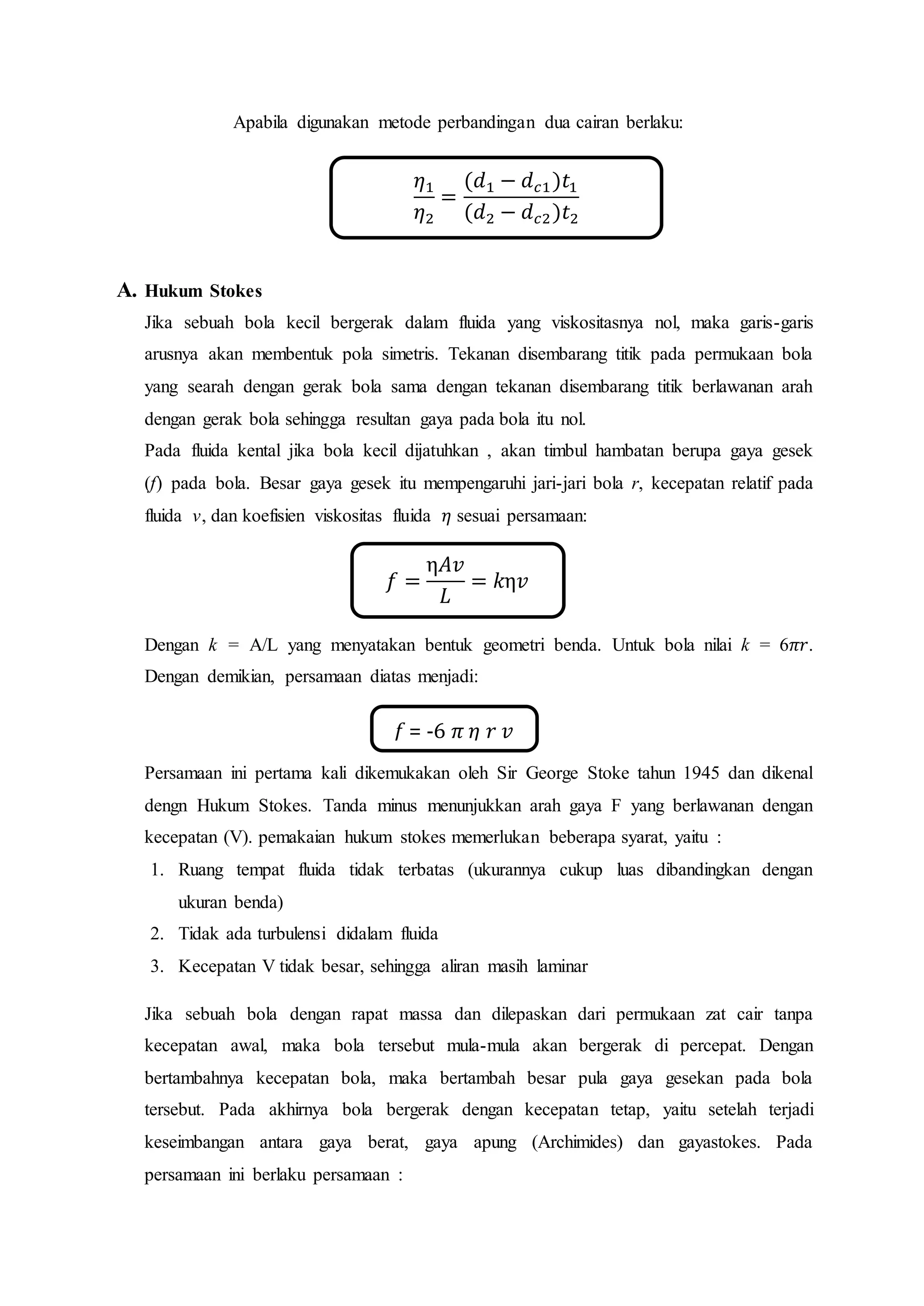 kekentalan zat cair | DOCX