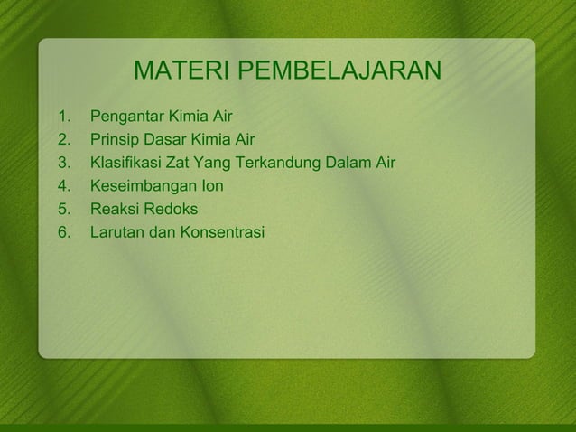 kimia air | PPT