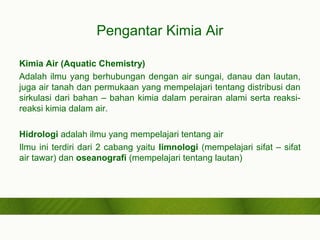 kimia air | PPT