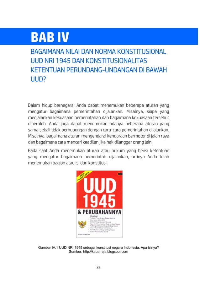 Bab iv nilai dan norma konstitusional uud nri 1945 | PDF