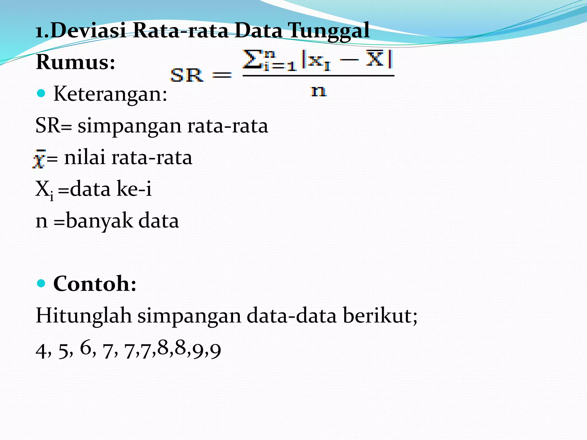Bab iv pemusatan dan penyebaran data | PPTX