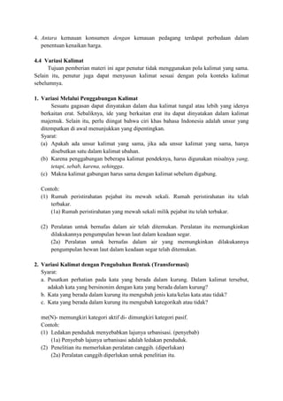 Bab iv tata kalimat | PDF