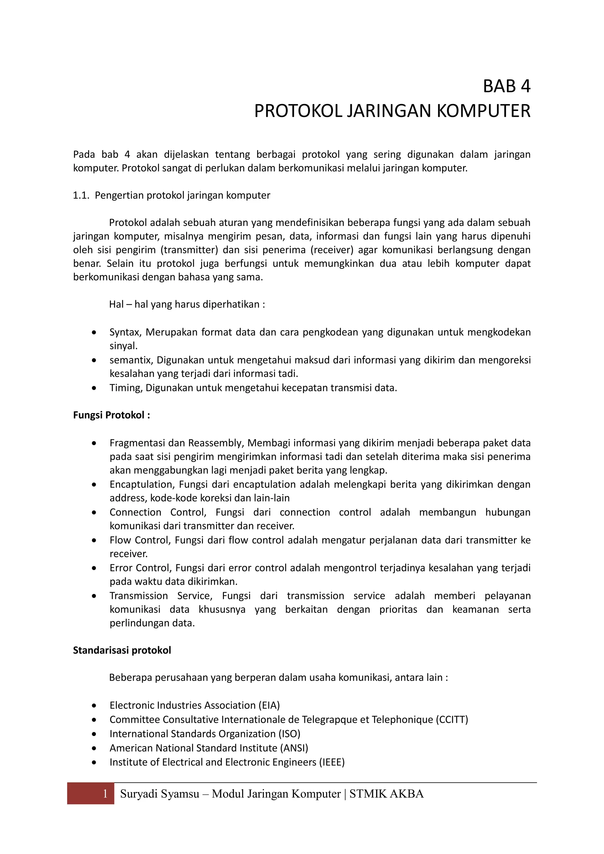 Bab jenis protokol jaringan | PDF