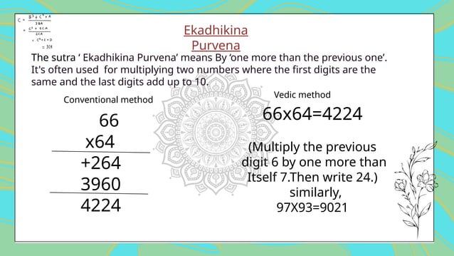 vedic multipication using ancient Indian sutras | PPTX