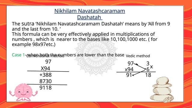vedic multipication using ancient Indian sutras | PPTX