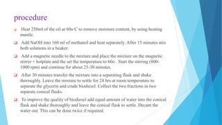 Biodiesel production from waste cooking oil by using an ultrasonic ...