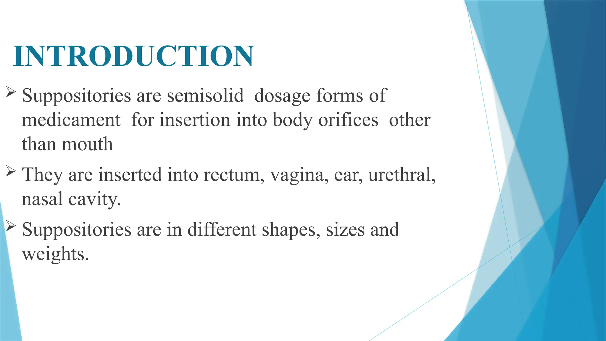 Suppositors used in pharmacy | PPTX