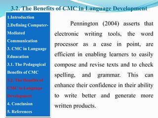 CMC and English Language Teaching and Learning, Abderrahmane BABNI | PPTX