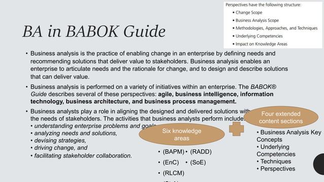 BABOK Guide v3 ECBA.pptx | Business Administration | Business
