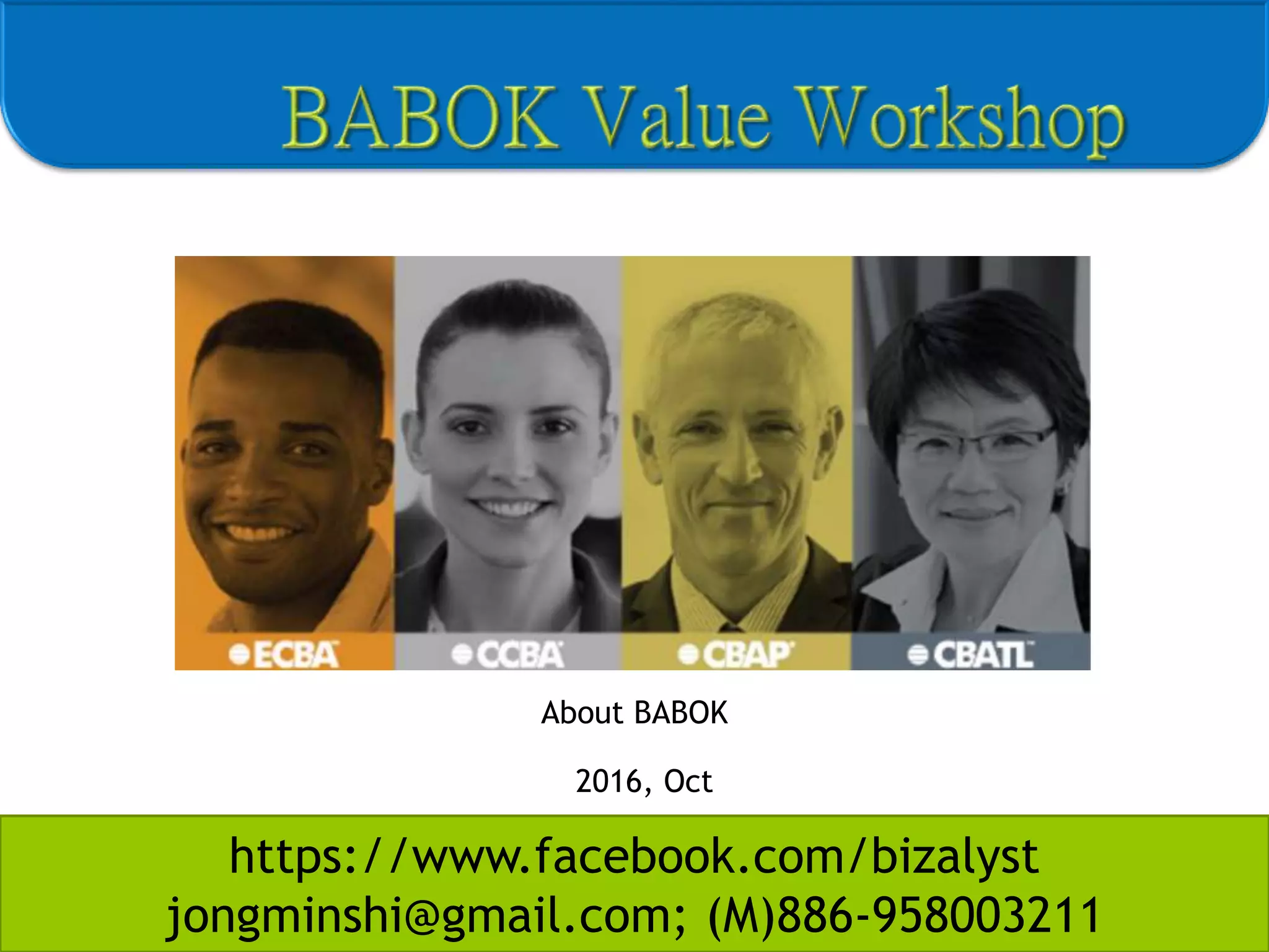 BABOK v3 chapter 10 techniques | PPTX